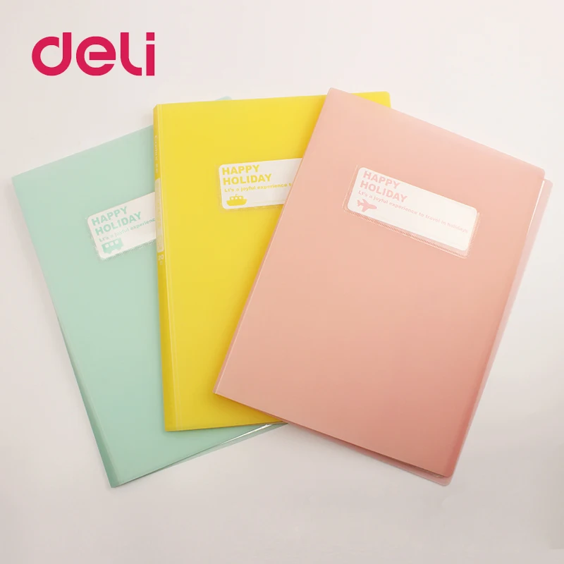 Deli 40 Pages A4 Multilayer File Folder Colorful Insert Loose Leaf Book ...
