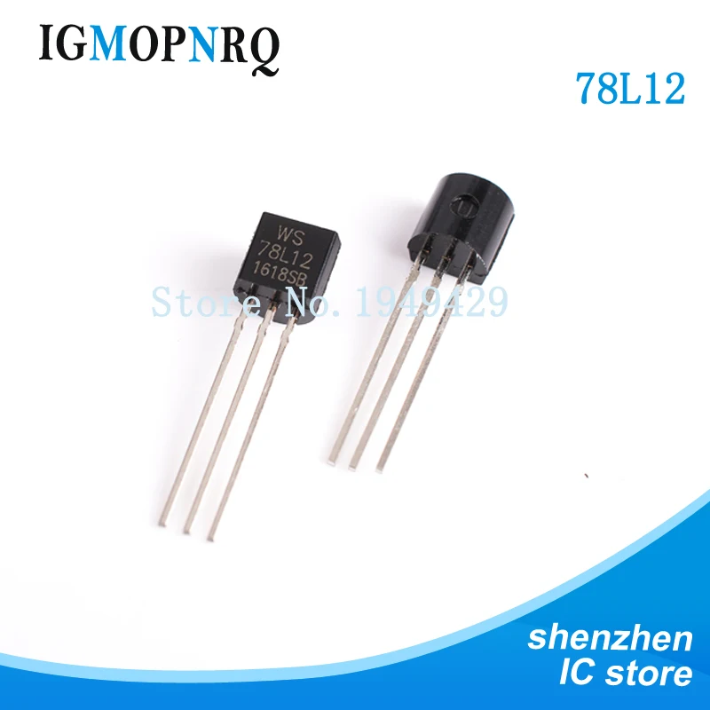 50PCS/LOT 78L12 TO-92 12V 100mA DIP voltage regulator 78L12 New ...