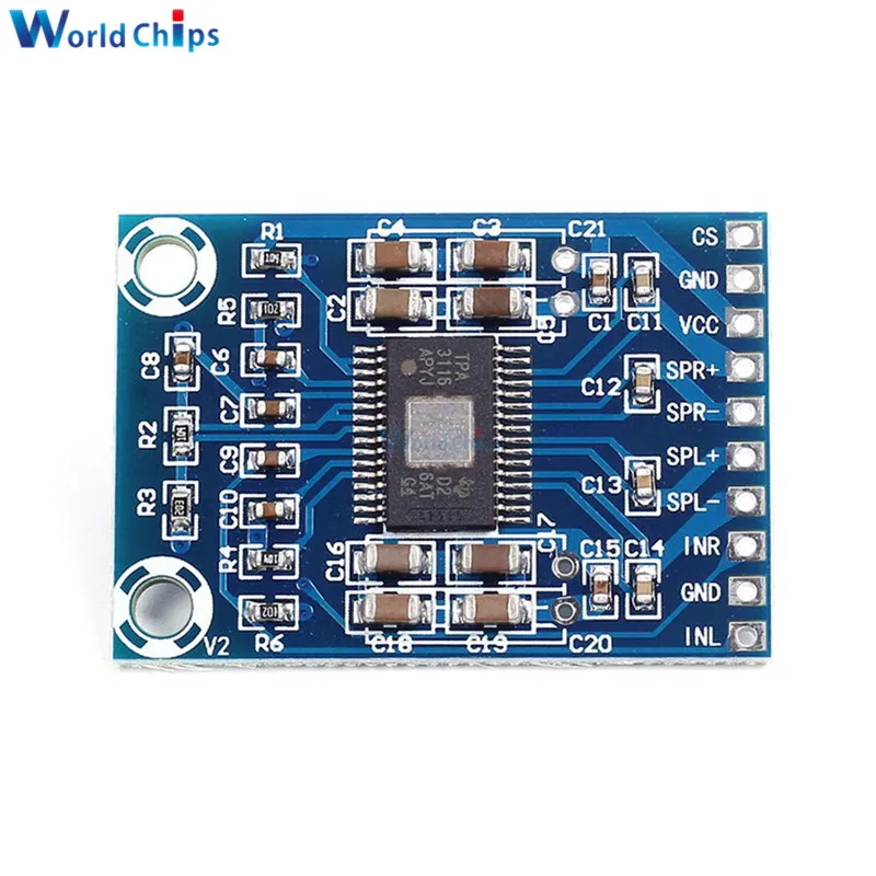 【VA VA VOOM】DC 12V-24V 2x50W Dual Mini Amplifier D Class 50W+50W ...