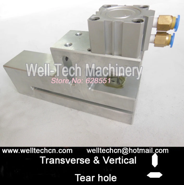 Pneumatic Double Directions V Cut Punch for Ziplock Bag Pneumatic ...