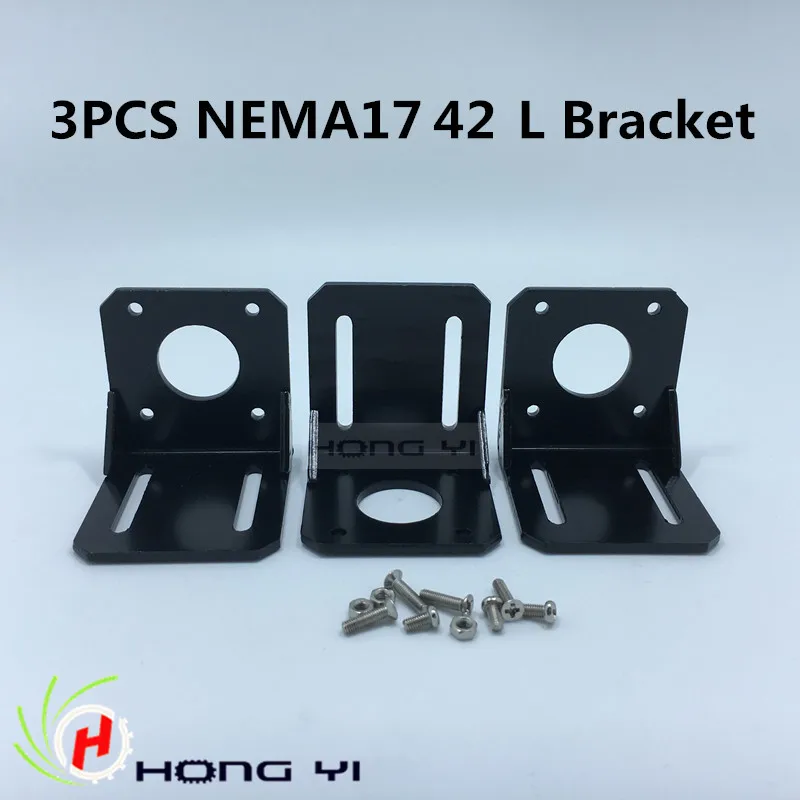 3Pcs NEMA 17 Mounting L Bracket Mount Step Stepping Stepper Motor for ...