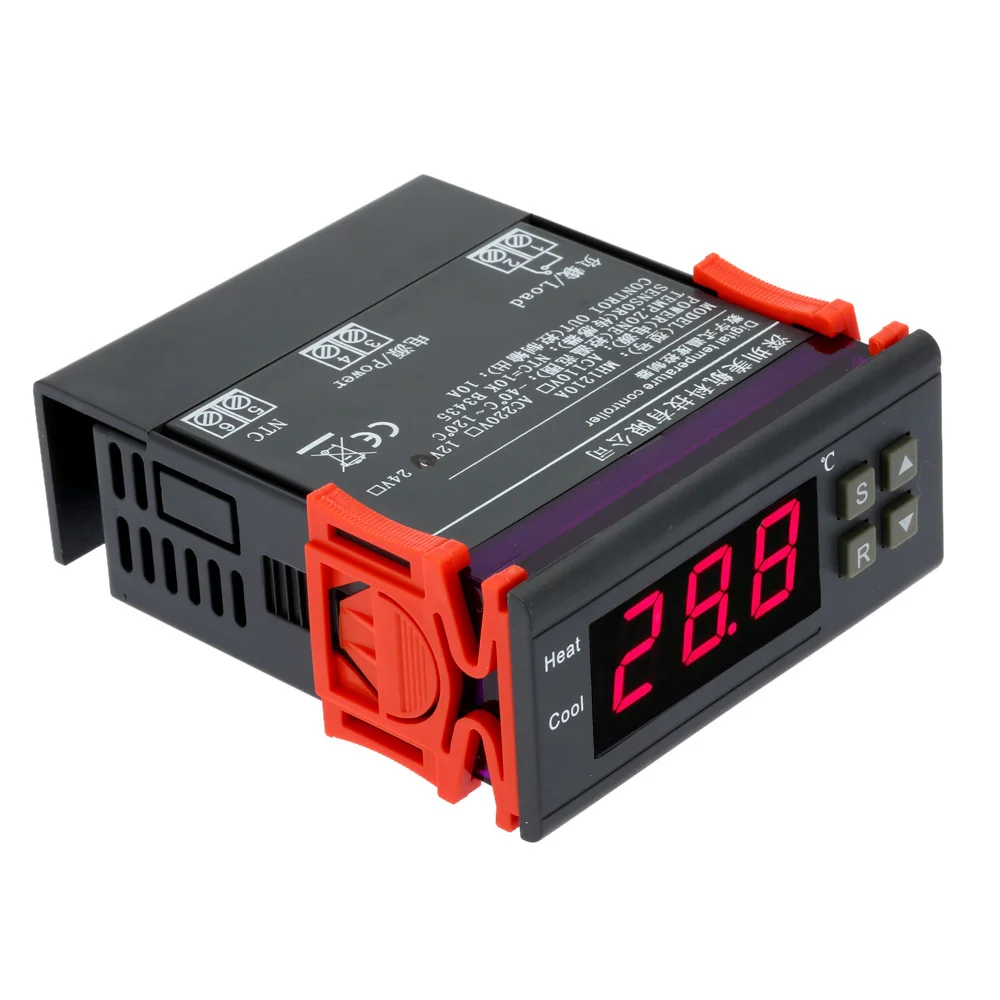 10A 12V Digital Temperature Controller Thermocouple with Sensor LCD ...
