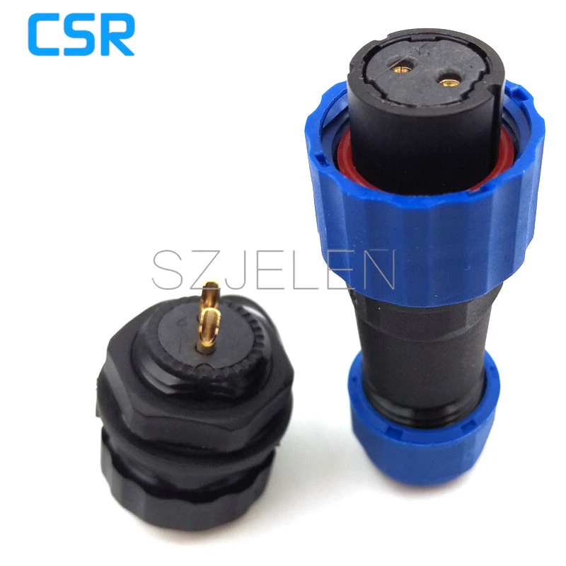 SD16 2 pin Waterproof Connector IP67, LED panel mount connectors ...