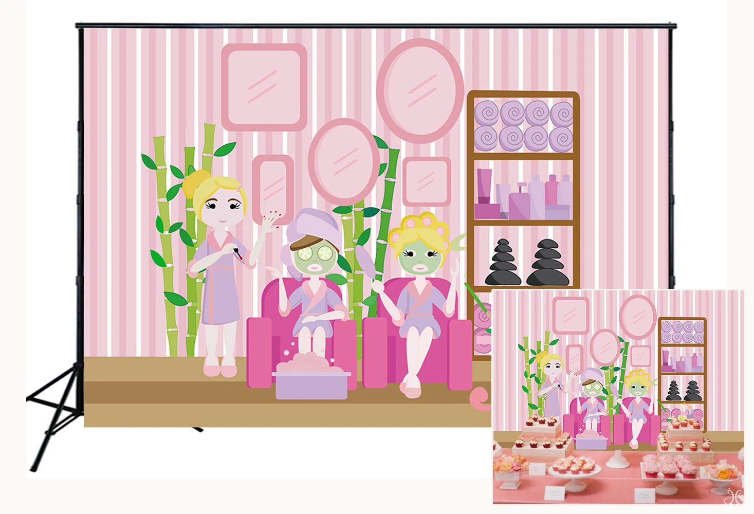 Spa Day Theme Party Backdrop For Girl Baby Shower Children Adults ...
