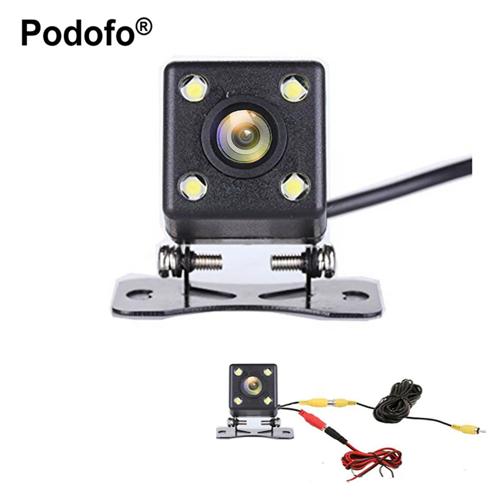Podofo Car Rear View Camera IP68 Waterproof 4 led Night Vision Wide ...
