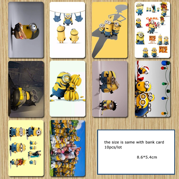 (10 pcs/lot) Card Stickers Despicable Me Bob Kevin Stuart Animal ...