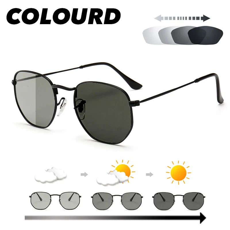 Women Photochromic Sunglasses Polarized Men Color Changing Sunglasses ...