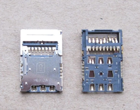 2PCS For LG K8 K350 K10 K350N K4 M160 SIM Memory Card Reader Socket ...