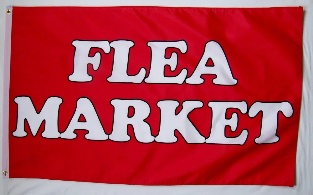 Flea Market Indoor Outdoor Banner Flag Banner metal holes Flag Custom ...