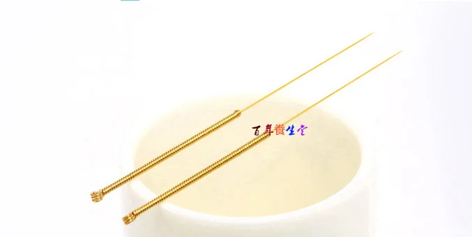 20 pcs Genuine golden surface acupuncture needles gold plated ...