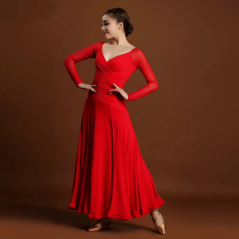 Vestido adulto grande com gola sexy, roupa para performance de dança de ...