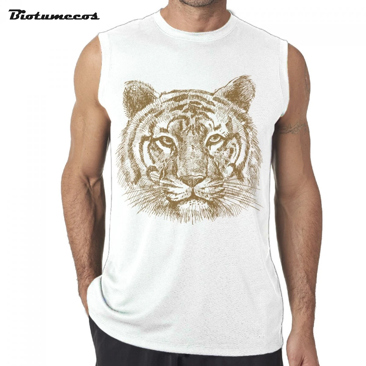 Men Tank Tops Fashion 100% Cotton Brand Sleeveless Undershirts Hand ...
