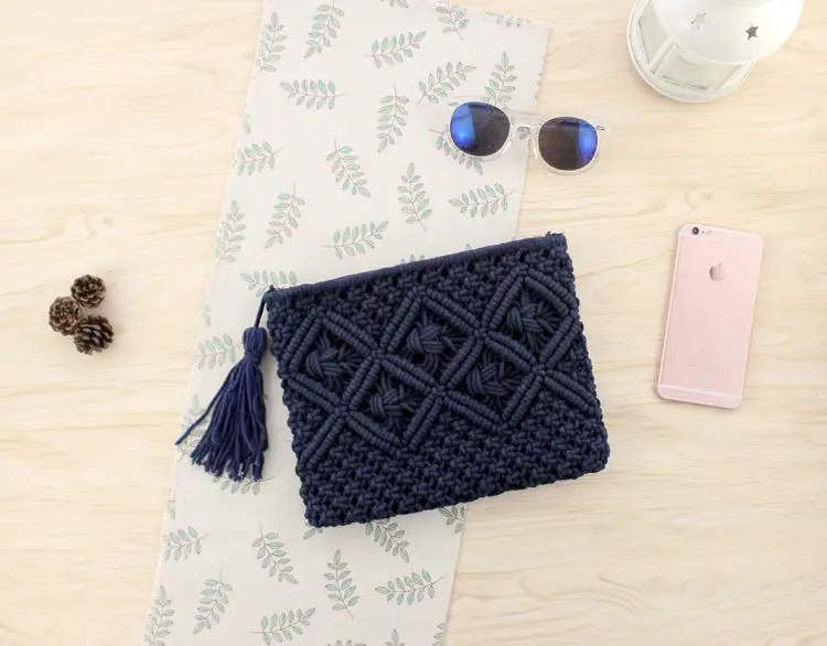 Macrame Makeup Bag | Macrame-design.com