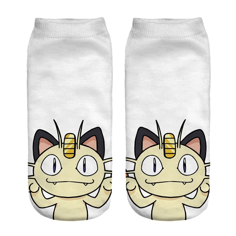 3D Printed Pokemon Anime Low Cut Ankle Socks - KawaiiMerch.com