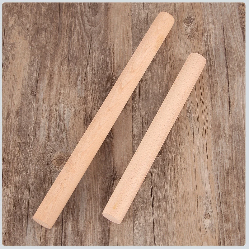 New Wooden Rolling Pin Cake Dough Roller Solid Wood Non-stick ...