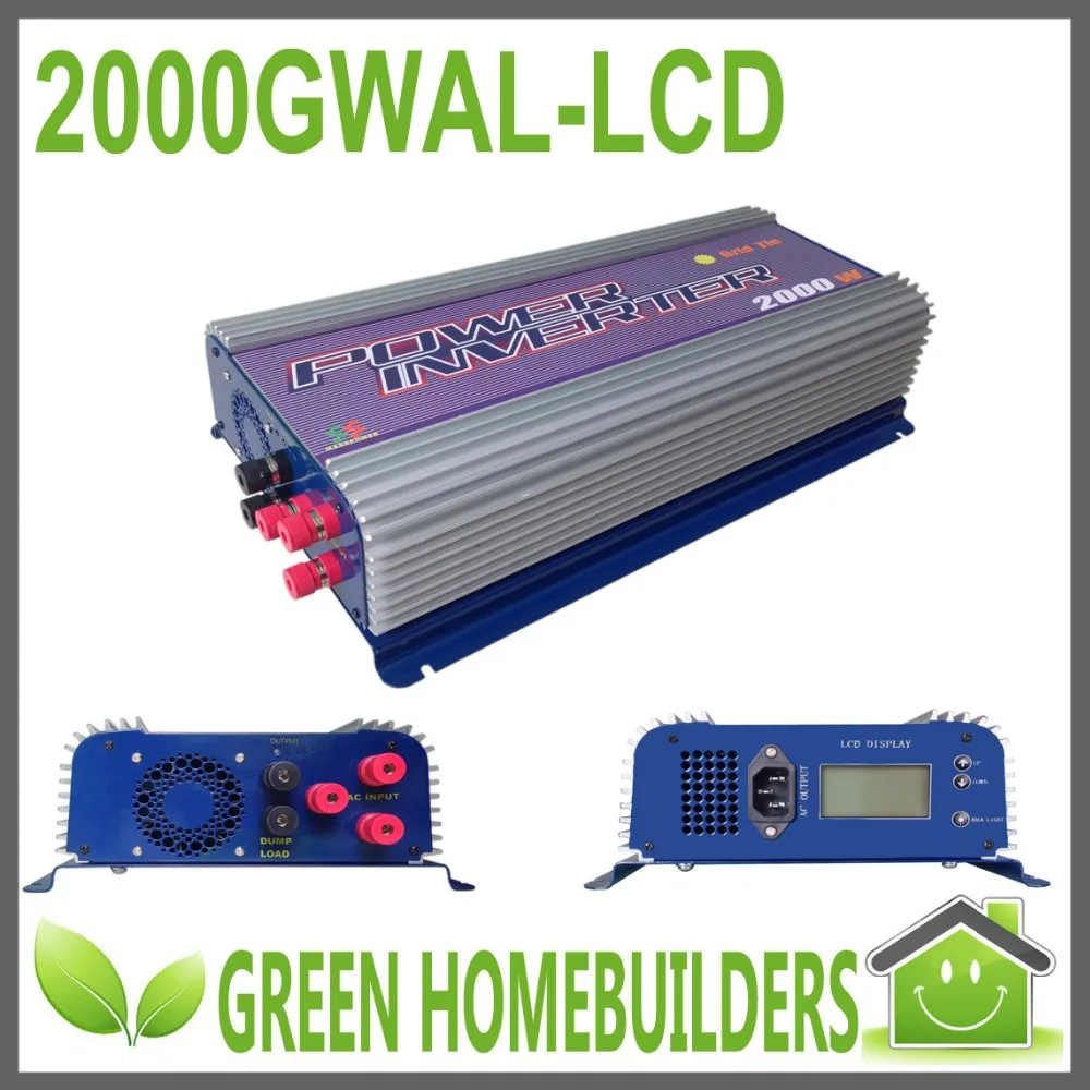 2000W LCD wind turbine power grid tie inverters 2000Watt grid tie ...