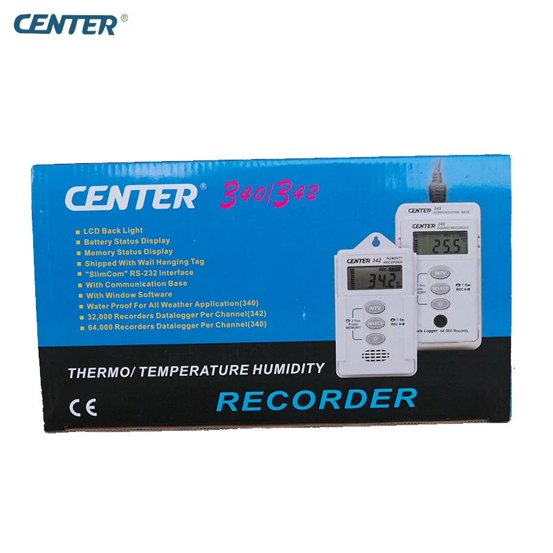 CENTER 340 Waterproof Temperature Data Logger with 64000 Records ...