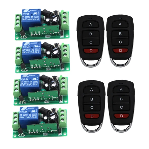 DC12V 10A 1 Channel remote control Switch, Remote Switch 12V 1CH Radio ...