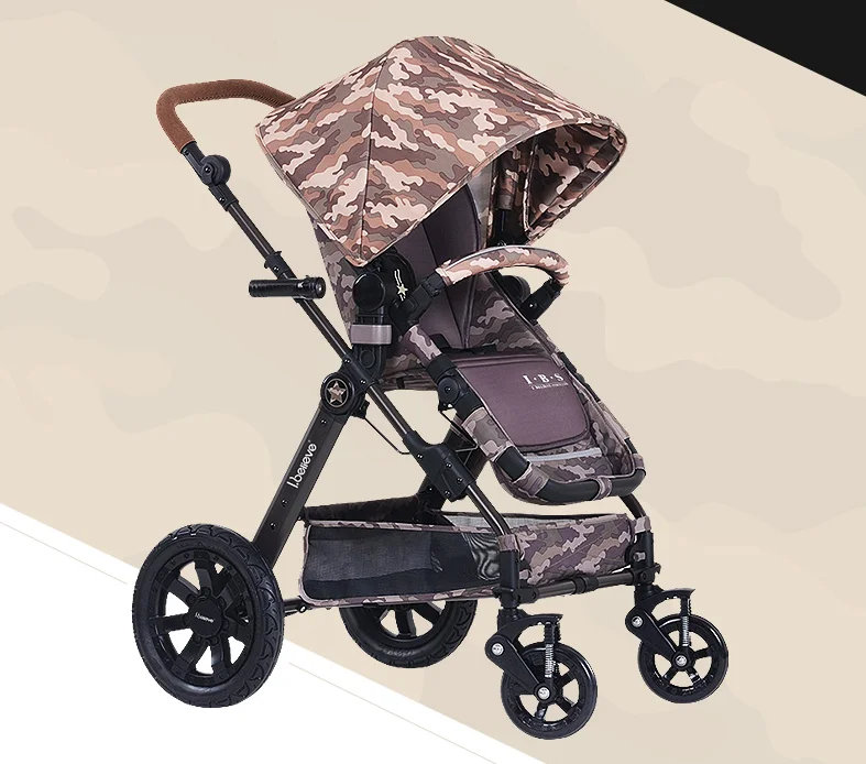 Fashion Camouflage High Quality Baby Stroller Aluminum Alloy Lying Baby ...