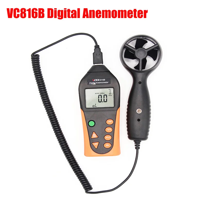 VC816B digital anemometer portable wind speed wind table with black box ...