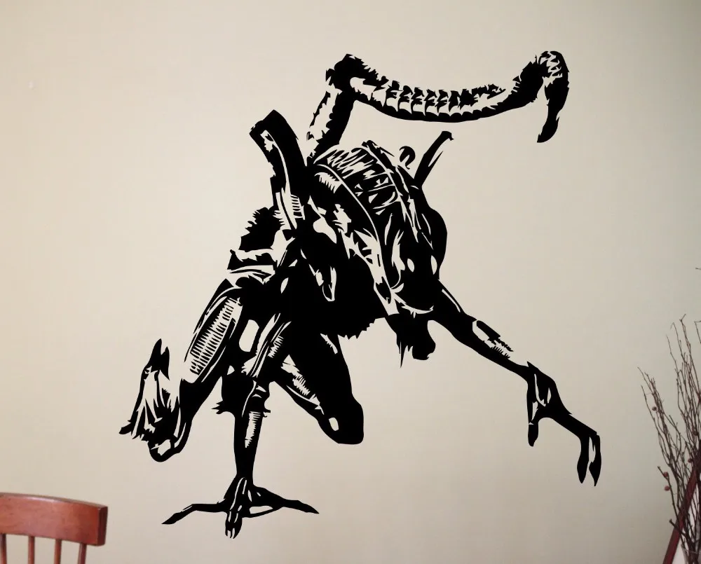 Alien Wall Vinyl Sticker Retro Vintage Movie Xenomorph Poster Decal ...
