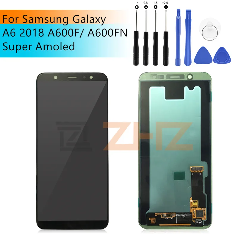 삼성 갤럭시 A6 디스플레이 A6 Lcd A600 2018 LCD 터치 스크린 디지타이저 어셈블리 교체 삼성 A6 LCD ...