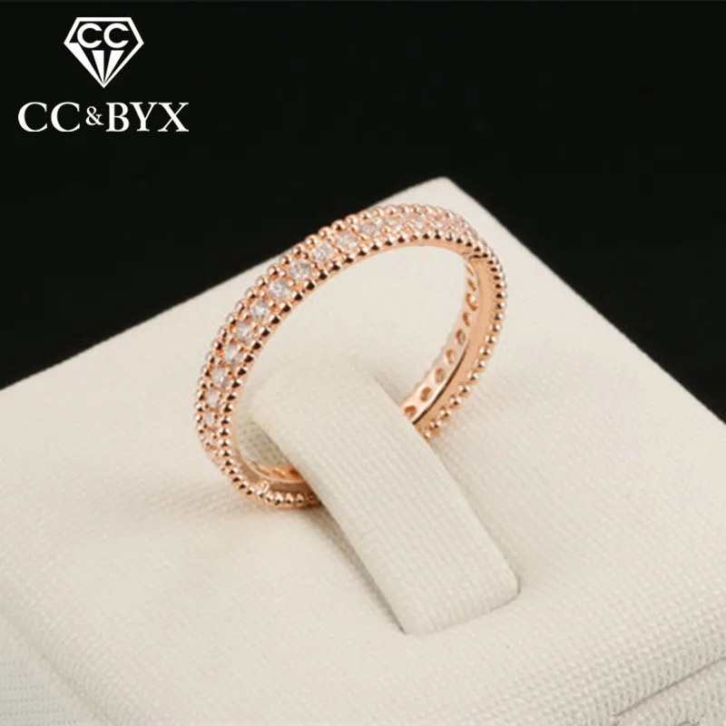 CC Ring For Women Fashion Jewelry Classic Rose Gold-Color Party Bride ...