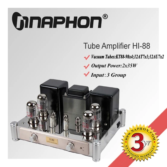 Naphon 2015 New HIFI Vacuum Tube Amplifier HI 88 Valve KT88 98 12AT7 ...