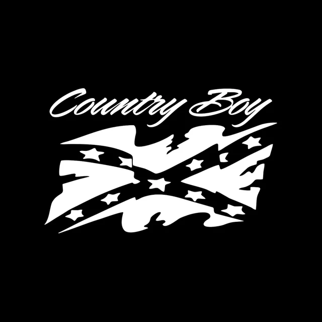 QYPF 16CM*10CM Country Boy Flag Interesting Vinyl Car Window Sticker ...