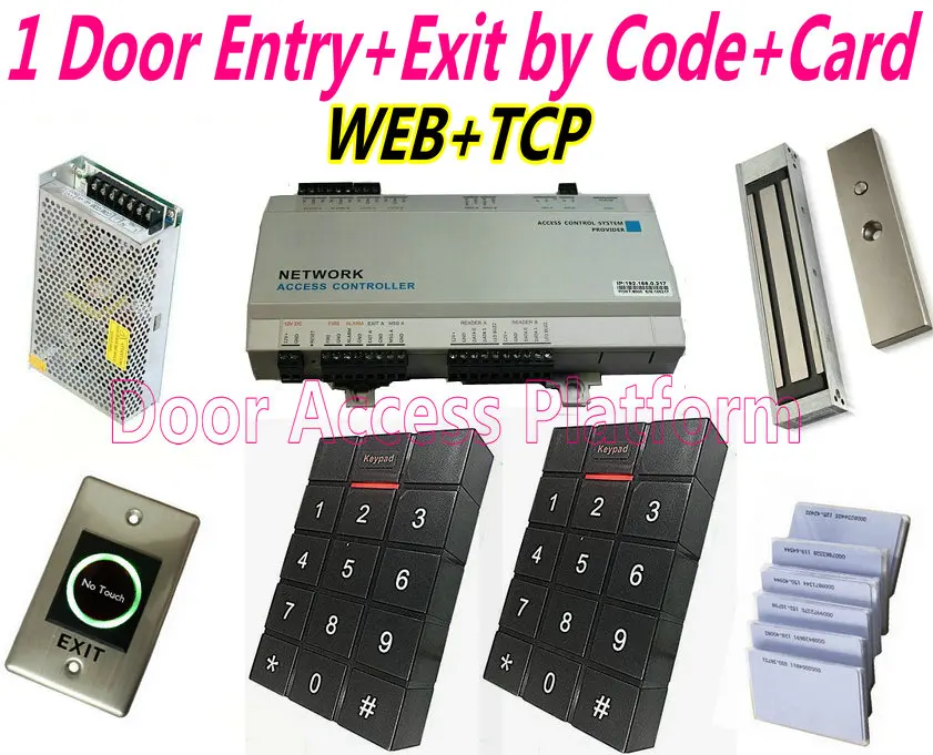 1 Door 2 Way Password+card Control Panel With Web Ip/web Browser ...
