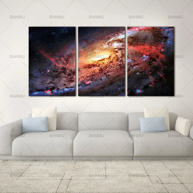 Canvas Paintings Wall Print on Space and Universe Print Space Landscape ...