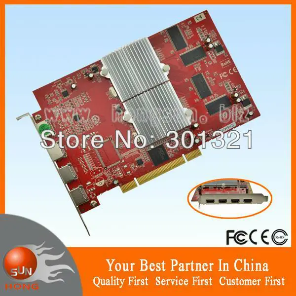 100% New Multi screen display card AR 7000 Dual GPU 64M PCI Video card ...