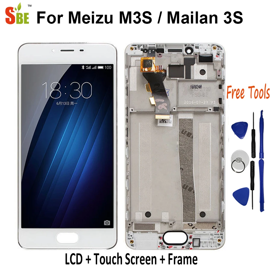 5.0" M3S Mini LCD + Frame For MEIZU M3S Display Touch Screen Digitizer M3 S LCD Screen With ...