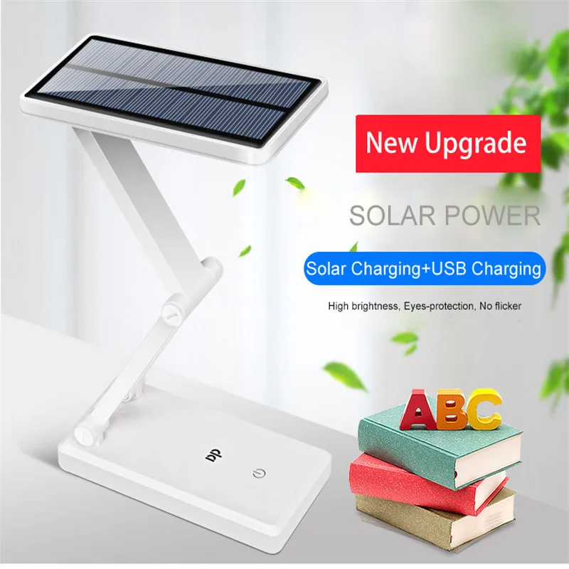 Duration Power Solor Energy Foldable Desk Lamps USB Rechargeable 24 LED ...