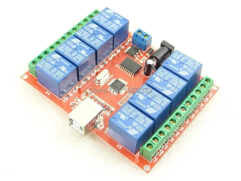 WS16 USB 12V 8 Channel ULN2803 Relay Module Programmable Computer PC ...