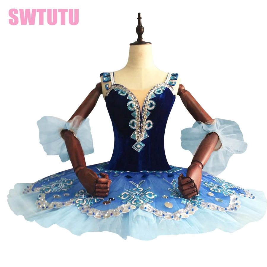 royal blue classical ballet tutu with bodic velvet,pancake tutu ...