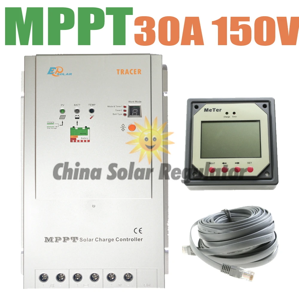 30a Mppt Epsolar Tracer3215 150v Solar Charge Controller 12v 24v Solar ...