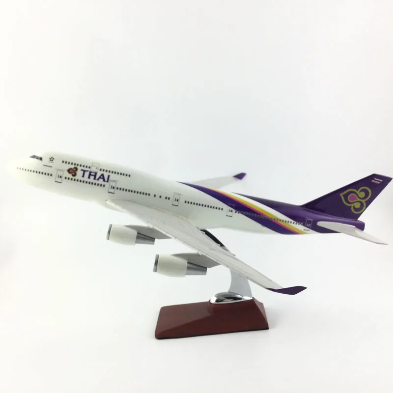 FREE SHIPPING 45 47CM THAI AIR NORMAL LIVERY METAL BASE AND RESIN MODEL ...