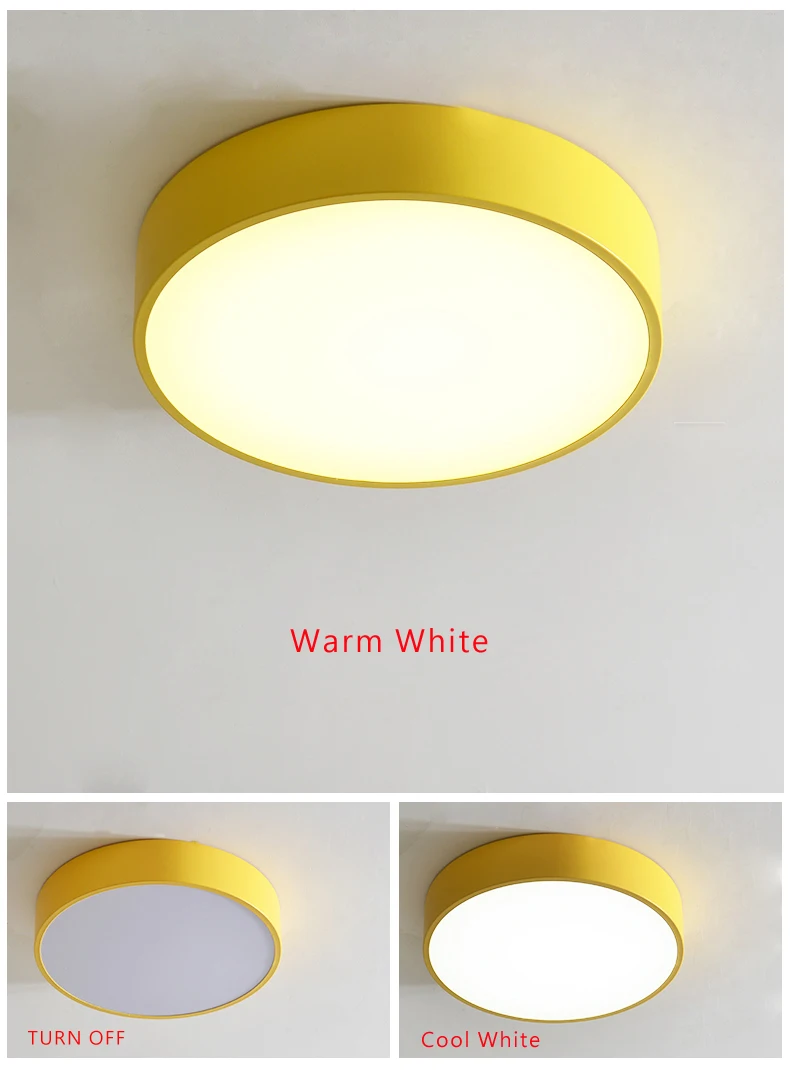 Скандинавские круглые светодиодный акриловые потолочные светильники