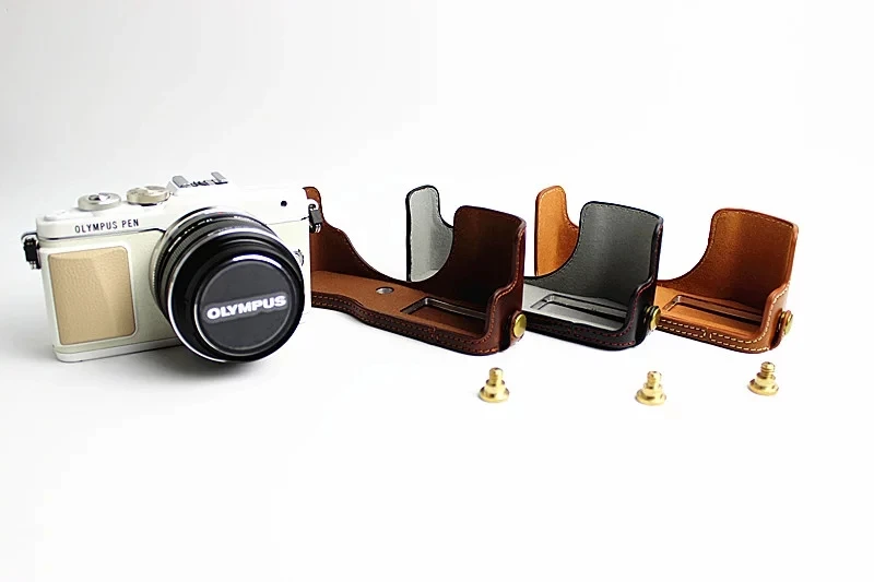 Camera-Bag-Charge-Camera-Directly-PU-Leather-Half-Case-For-Olympus-E ...