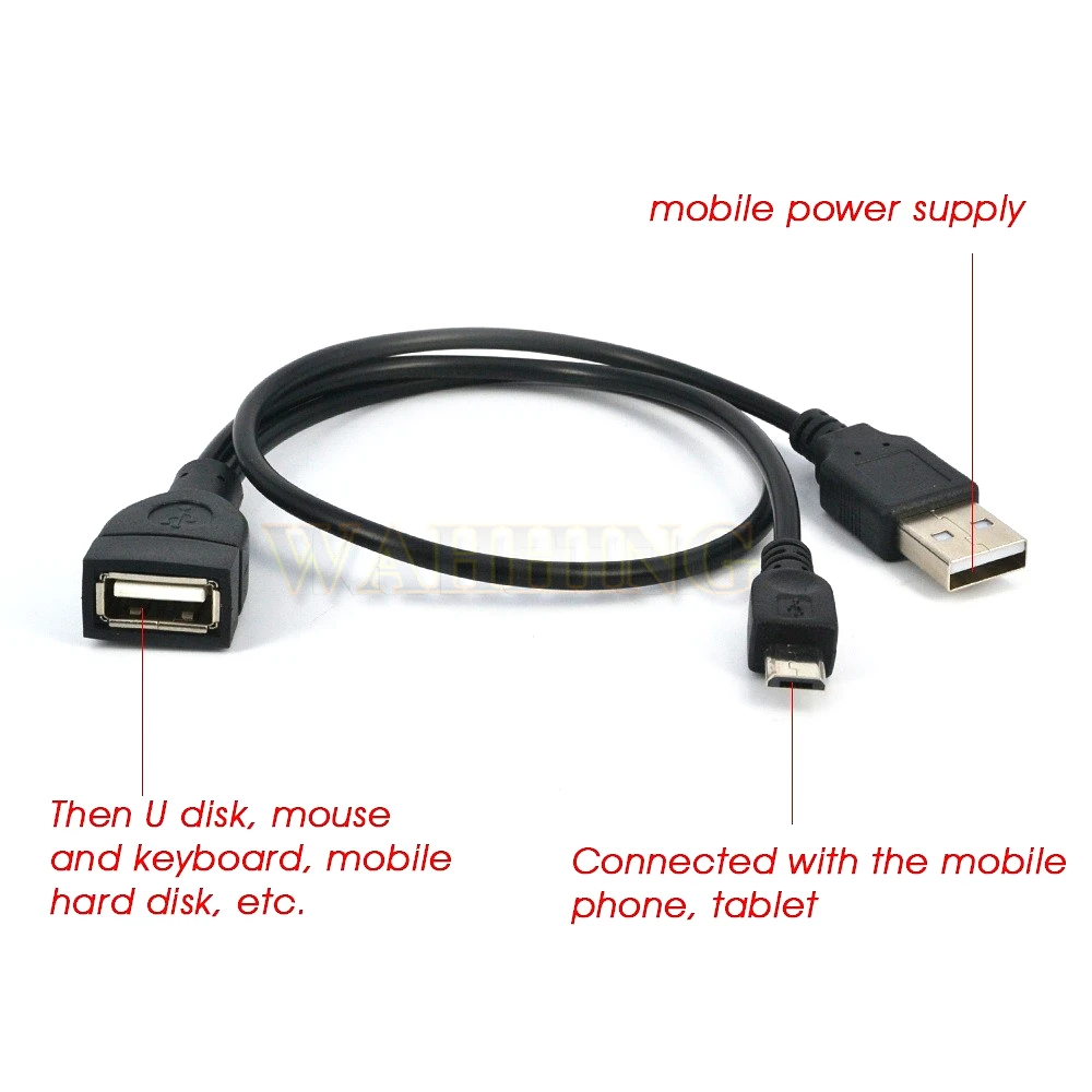 Micro Usb Otg Y Cable
