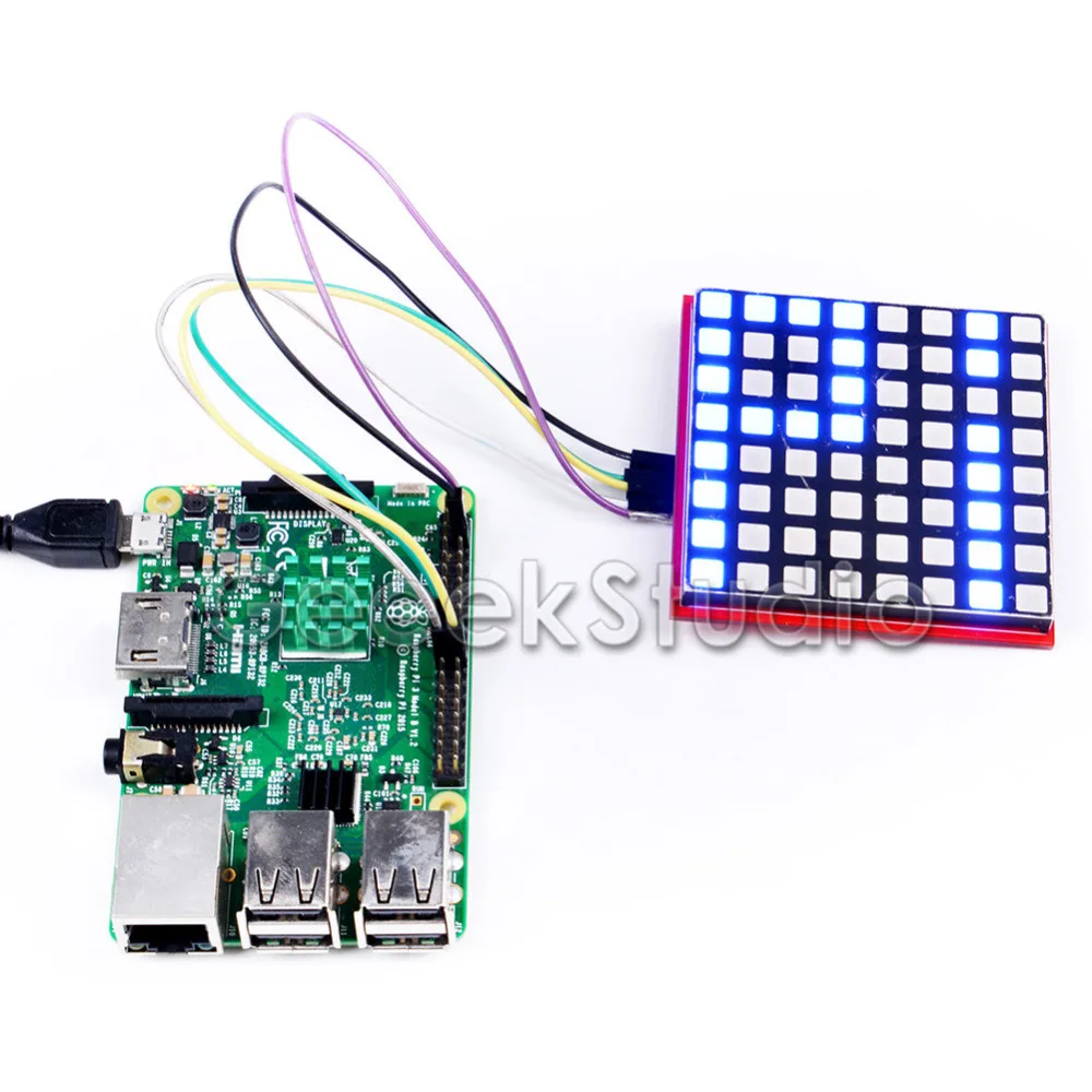 Raspberry Pi Rgb Led Matrix Module With 74hc595 Chip Support Spi ...