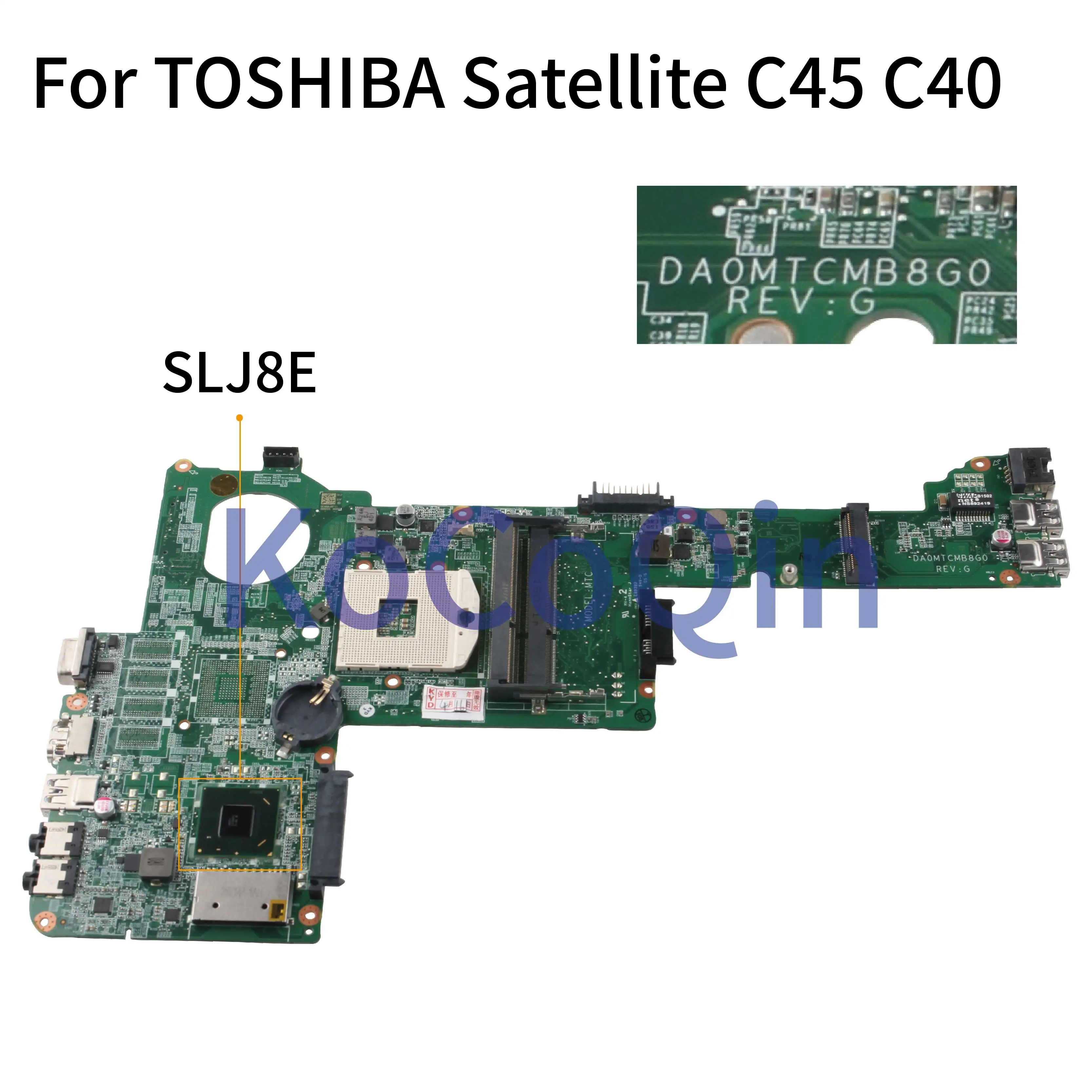 Kocoqin Laptop Motherboard For Toshiba Satellite C40 C40-a C45 C45-a ...