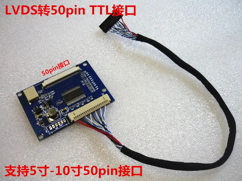 LVDS 1ch 8bit 20Pin to 50Pin TTL Signal LCD T-conboard Converter Board ...