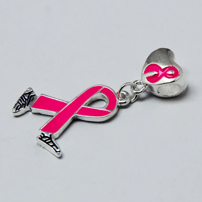Pbr194(10),silver Plated 42*22mm Walk For Breast Cancer Awareness ...