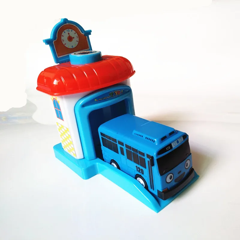 Korean Cartoon Tayo the Little Bus One Piece Oyuncak Araba Garage Model ...