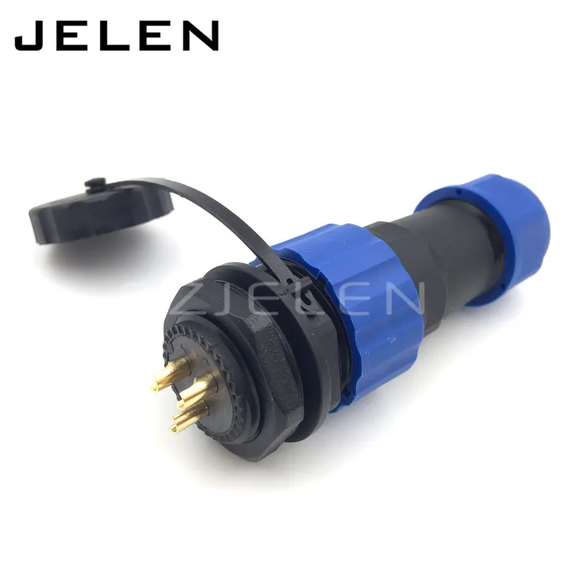 SD20 waterproof connector 3pin Plug female and socket male IP68 Nylon ...