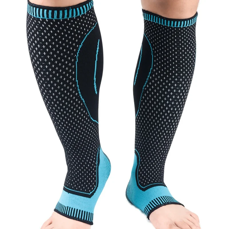 Sports-Leg-Pad-Safety-Running-Cycling-Compression-Sleeves-Calf-Leg-Shin ...
