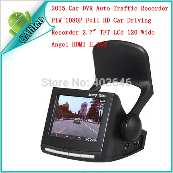 2015 Car DVR Auto Traffic Recorder P1W 1080P Full HD Car Driving ...