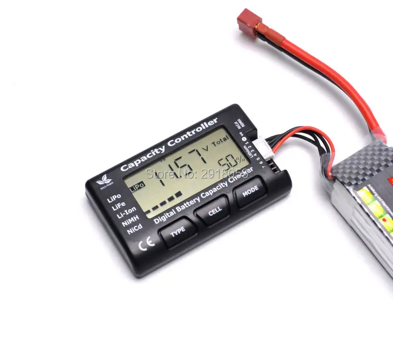 Digital Battery Capacity Checker RC CellMeter 7 For LiPo LiFe Li ion ...